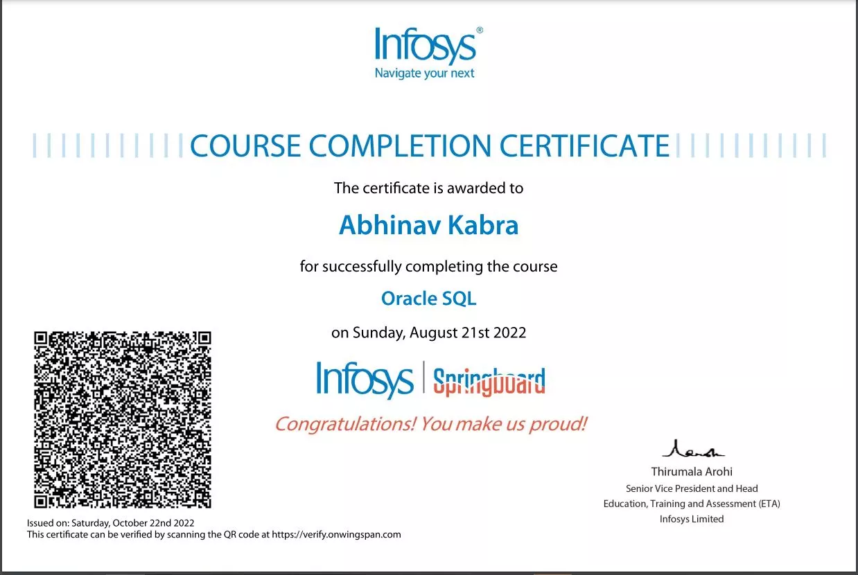 Infosys Springboard Young Professional Certification Series| 6 Free Certification Courses Series ...