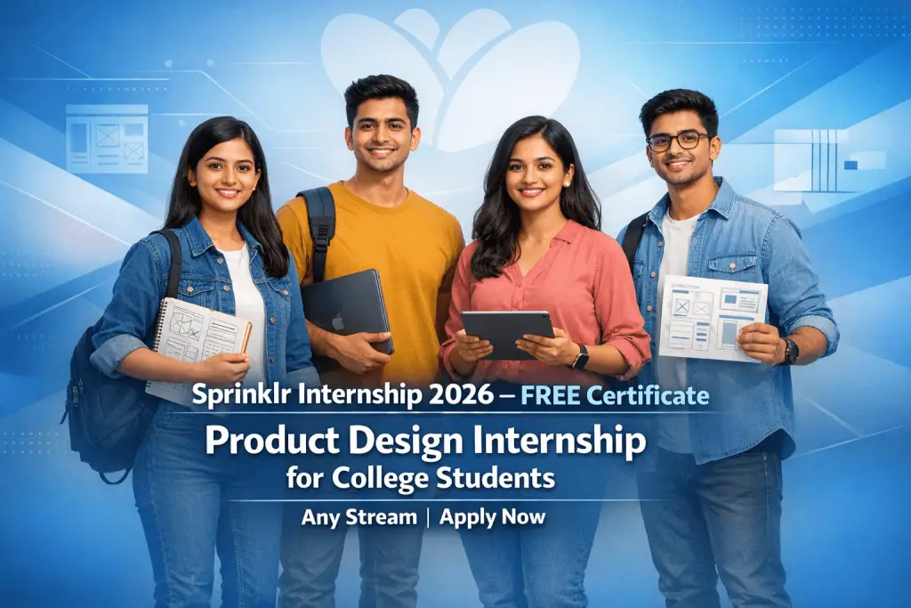 Sprinklr Internship 2026 FREE Certificate | Product Design Internship ...