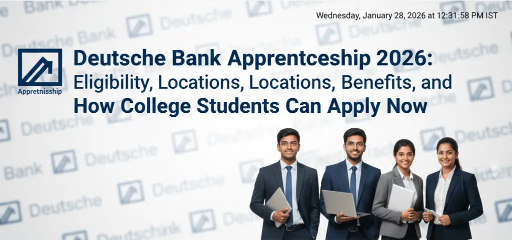 Deutsche Bank Apprenticeship 2026: Eligibility, Locations, Benefits ...